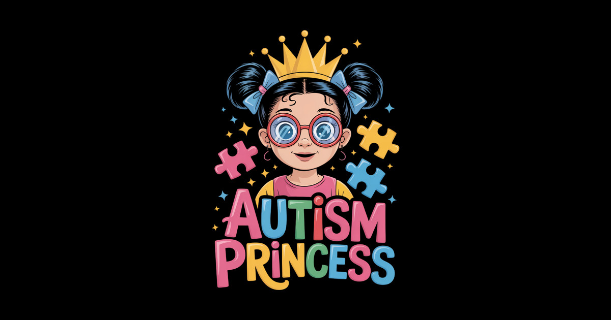 Autism Princess Afro Girls Bow Daughter Autism Awareness - Autism ...