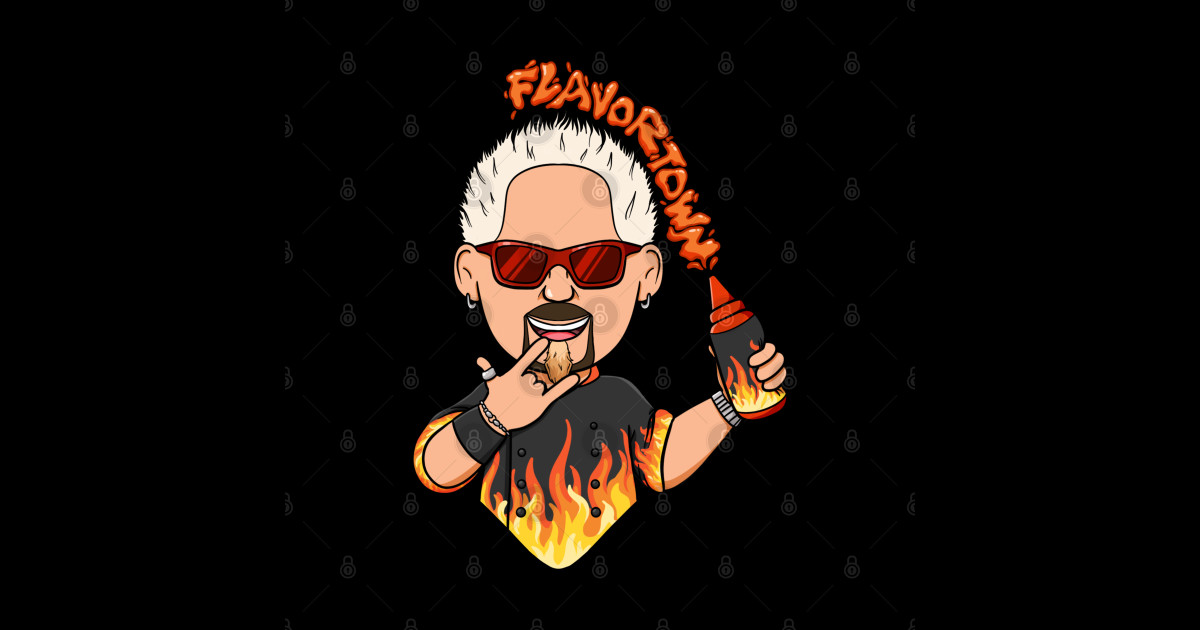 Mayor of Flavortown - Guy Fieri - Sticker | TeePublic