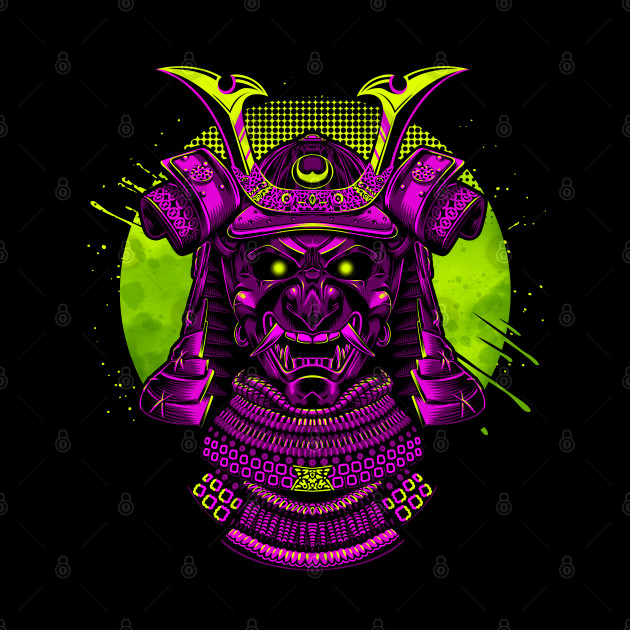Samurai mask Purple - Samurai - Mug | TeePublic