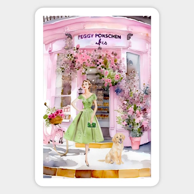 Peggy Porschen bakery in London, watercolor - London Watercolor ...