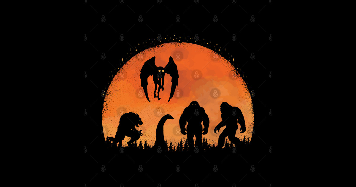 Cryptid Bigfoot Loch Ness Monster Yeti Mothman And Dogman - Bigfoot ...