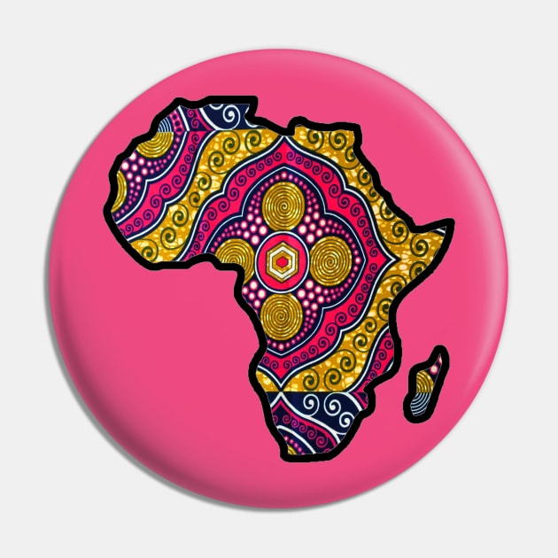 Purple and Pink Africa Map - African Pride Gifts - Pin | TeePublic