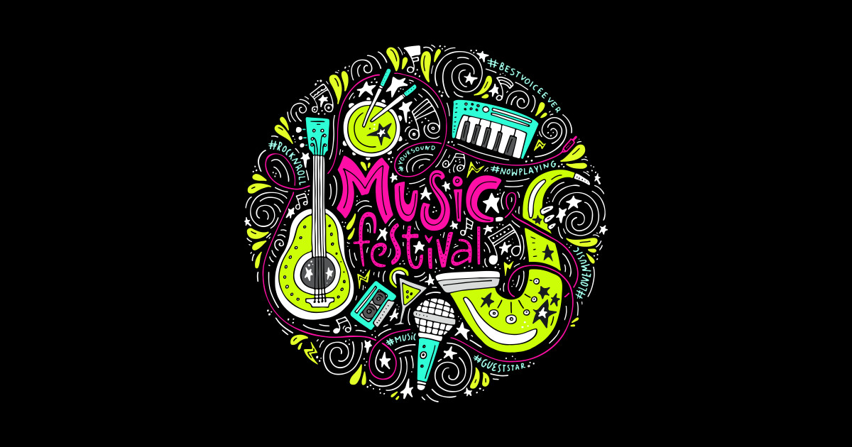 music festival - Music - Sticker | TeePublic
