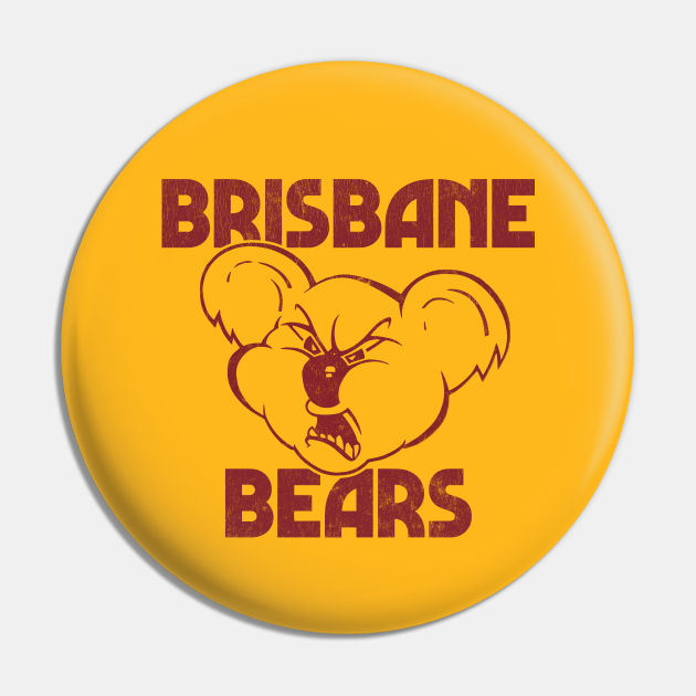 80s Retro Queensland Bears Design - Aussie - Pin | TeePublic