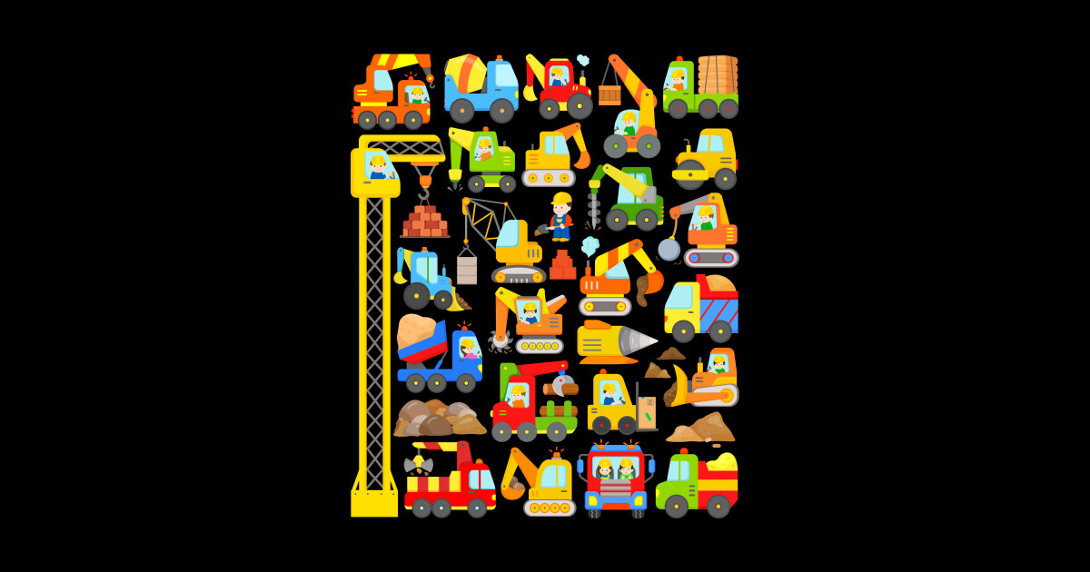 Crane Cement Truck Dozer Diggers Tunnel Drill Road Roller Dumper Truck ...