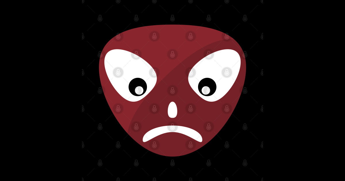 Angry face design - Angry Face - Sticker | TeePublic