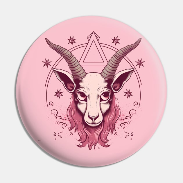 Pink Craft Cult Unimpressed Baphomet Cute And Adorable - Satanic - Pin ...