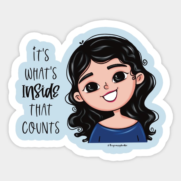 It's What's Inside that Counts - Motivational - Sticker | TeePublic