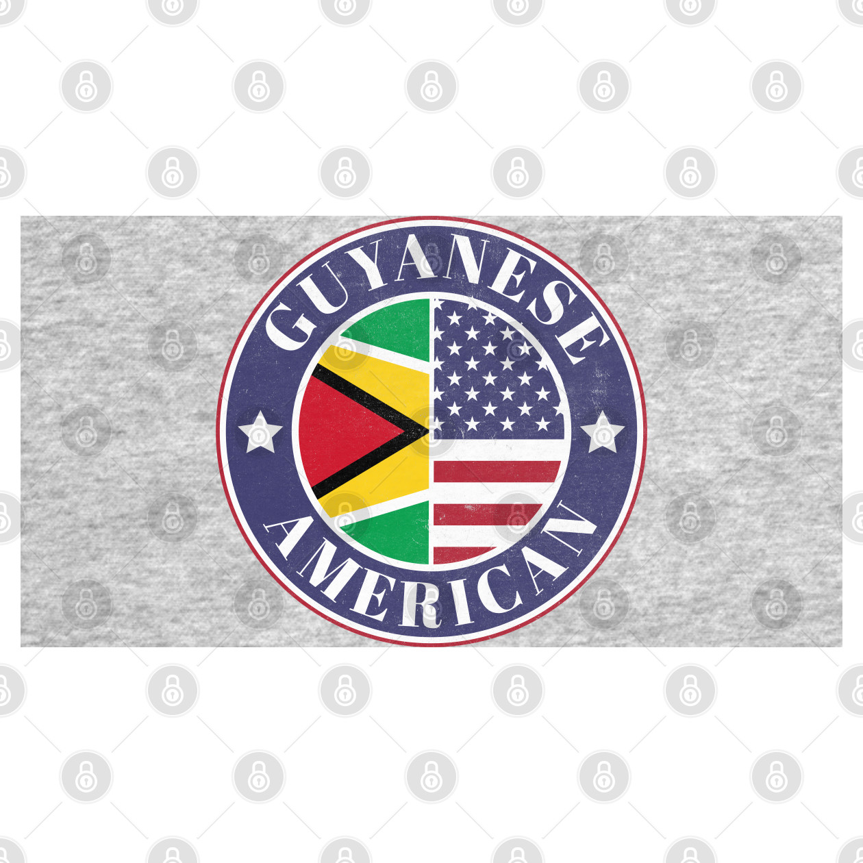 Proud Guyanese-American Badge - Guyana Flag - Guyana - T-Shirt | TeePublic