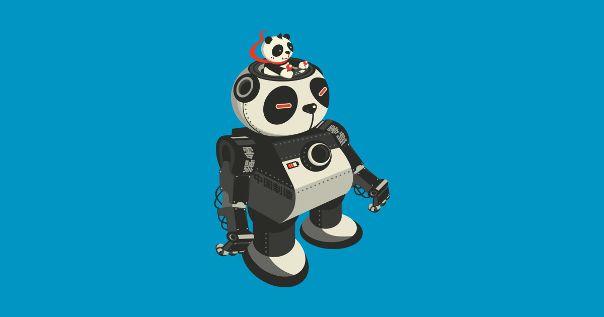 Mecha-Panda - Robot - T-Shirt | TeePublic