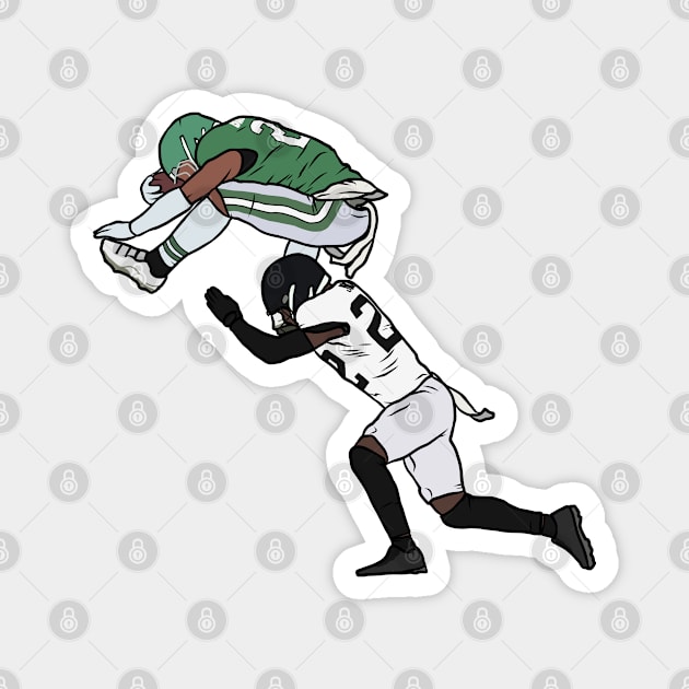 Saquon Barkley Backwards Hurdle - Nfl - Magnet | TeePublic