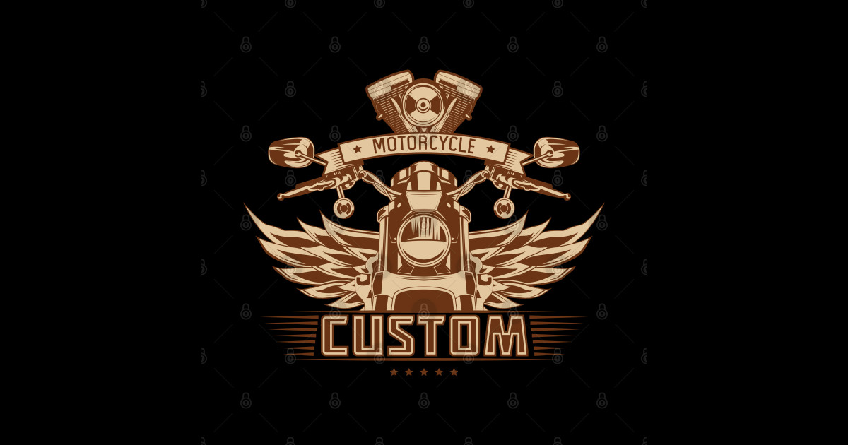 Custom Motorcycle - Custom Motorcycle - Sticker | TeePublic