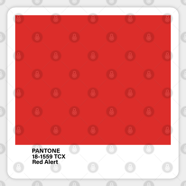 PANTONE 18-1559 TCX Red Alert - Pantone 18 1559 Tcx Red Alert - Sticker ...