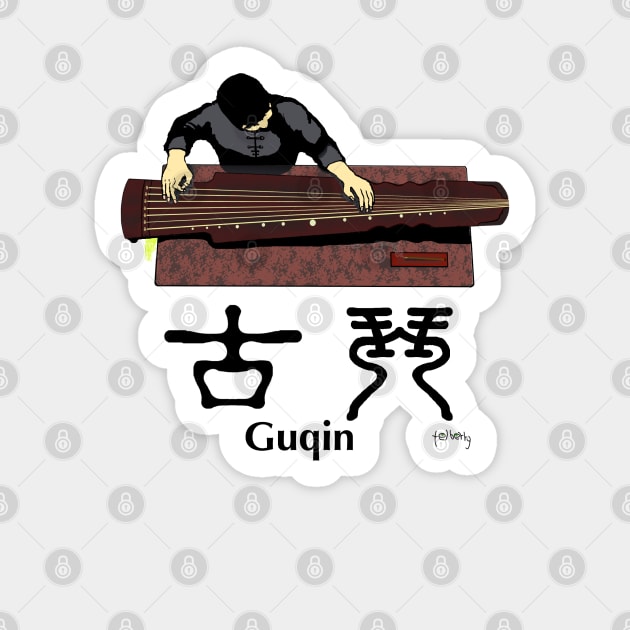 Guqin (Ancient Chinese musical instrument) series 2 - Scholar - Sticker ...