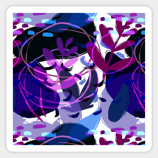 Fun Messy Abstract - Abstract - Sticker | TeePublic