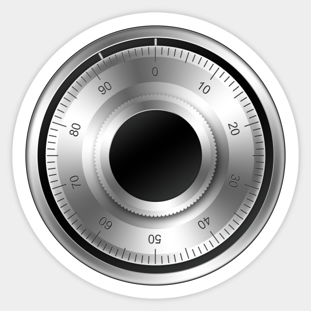 Combination Lock Dial - Combination Lock Dial - Sticker | TeePublic