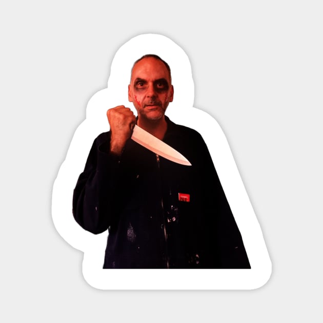 Scary Peter with his big knife, watch out! - Halloween - Magnet | TeePublic