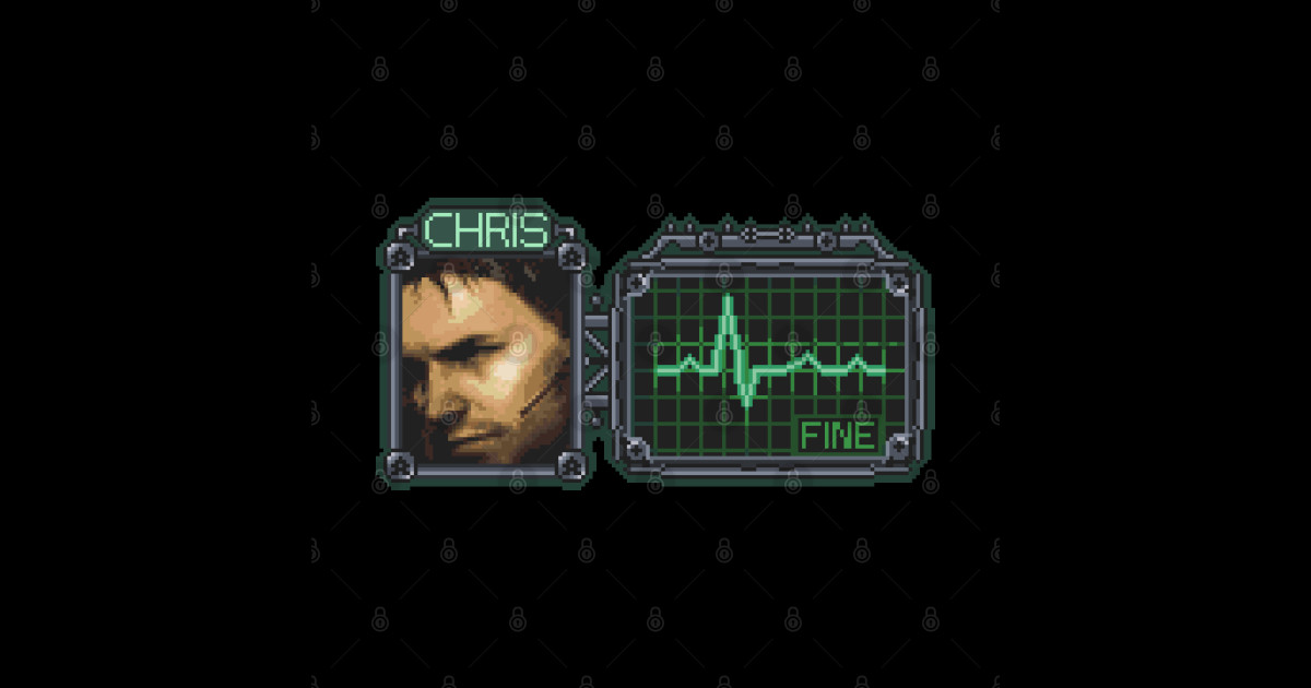 Chris Redfield Pixel Art - Resident Evil - Sticker | TeePublic