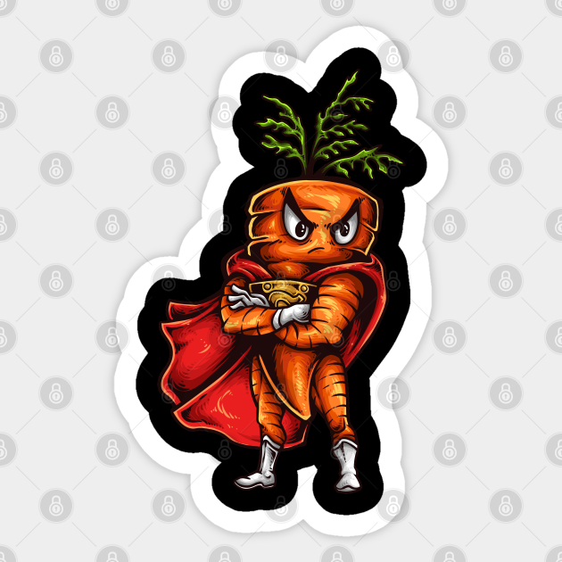 Carrot hero - Carrot - Sticker | TeePublic