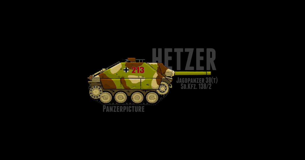 Jagdpanzer Hetzer T-shirt - Hetzer - Sticker | TeePublic