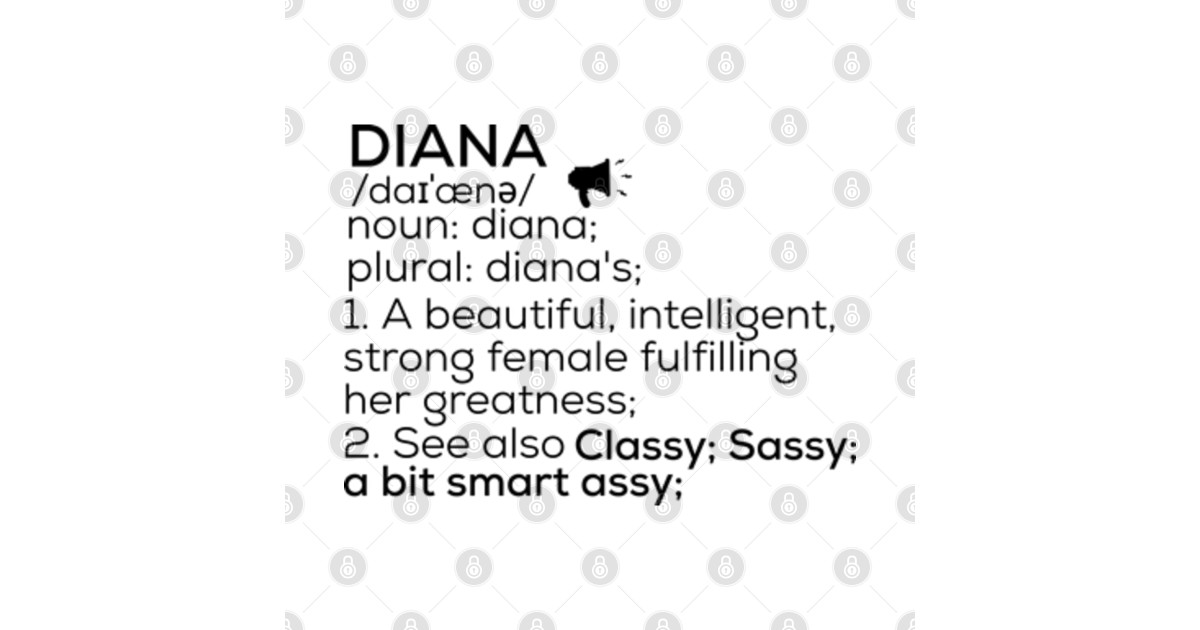 Diana Name Definition Diana Female Name - Diana - T-Shirt | TeePublic