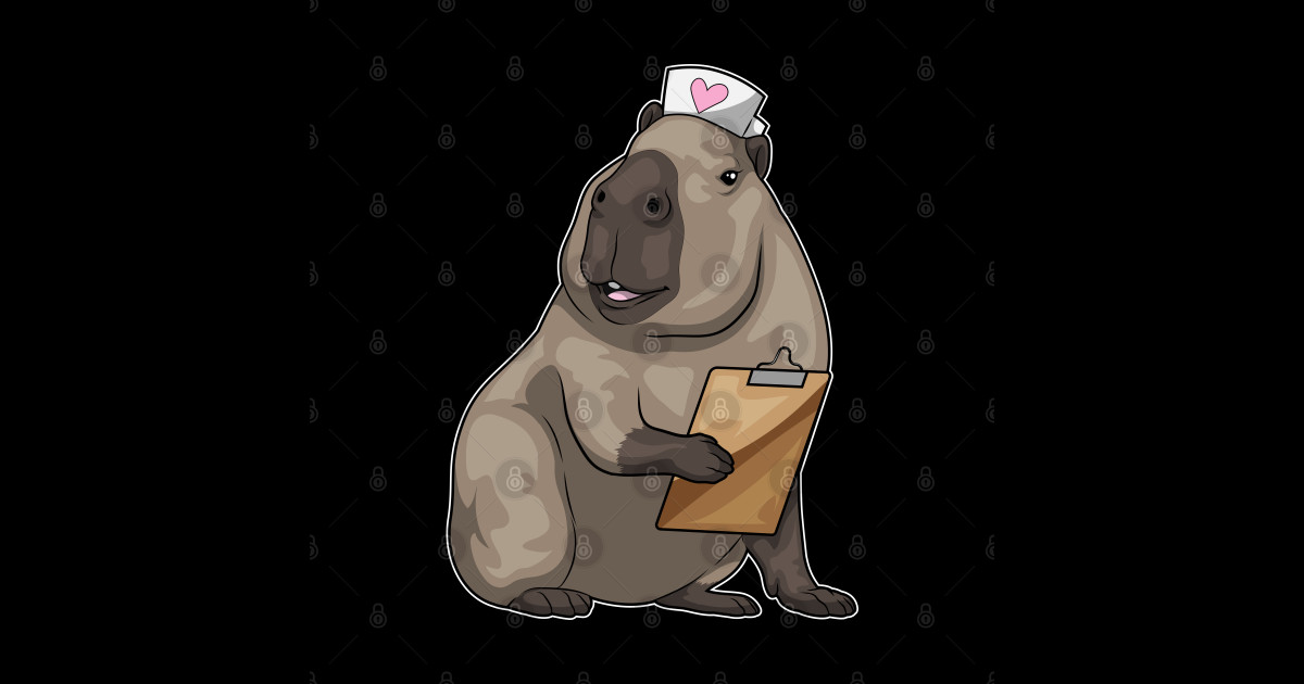 Capybara Nurse Notepad - Doctor - Sticker | TeePublic