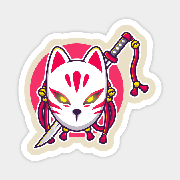 Cute Kitsune With Sword Cartoon - Cute Kitsune With Sword Cartoon ...