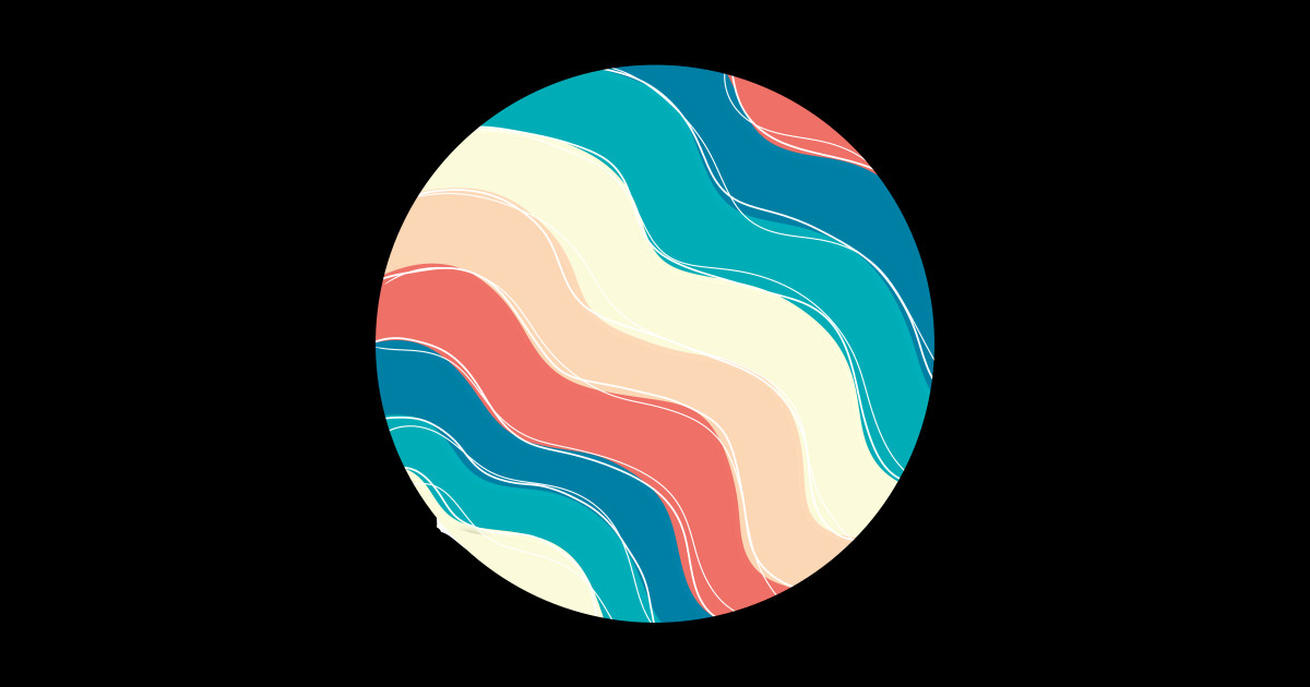 aesthetic squiggle circle - Aesthetic - Sticker | TeePublic