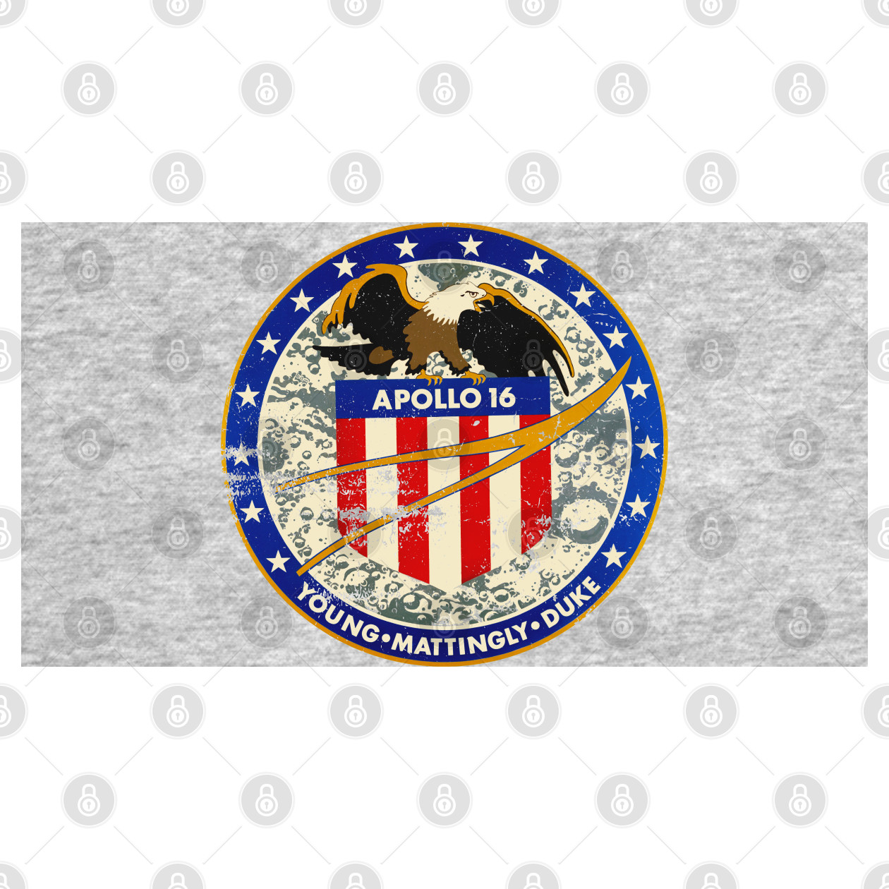 Apollo 16 Vintage Crest Insignia - Apollo - T-Shirt | TeePublic