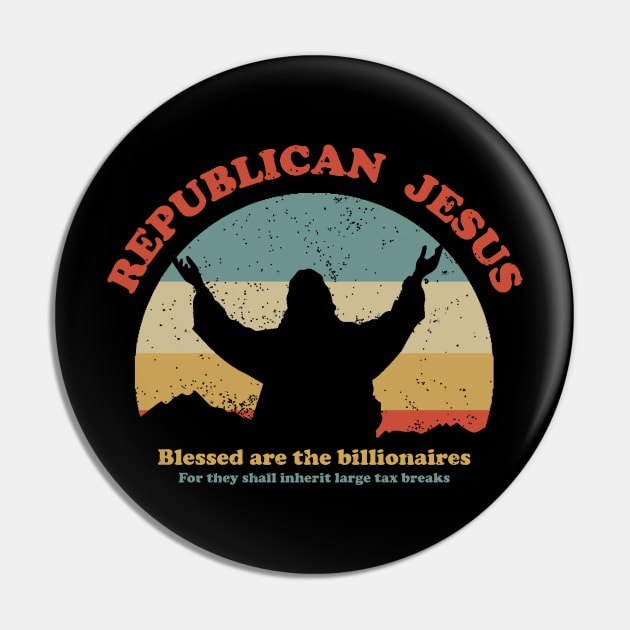 Republican Jesus - Democrat - Pin | TeePublic
