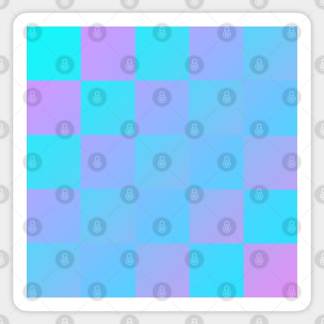 Vaporwave Aesthetic Checker - Vaporwave Aesthetic - Sticker | TeePublic