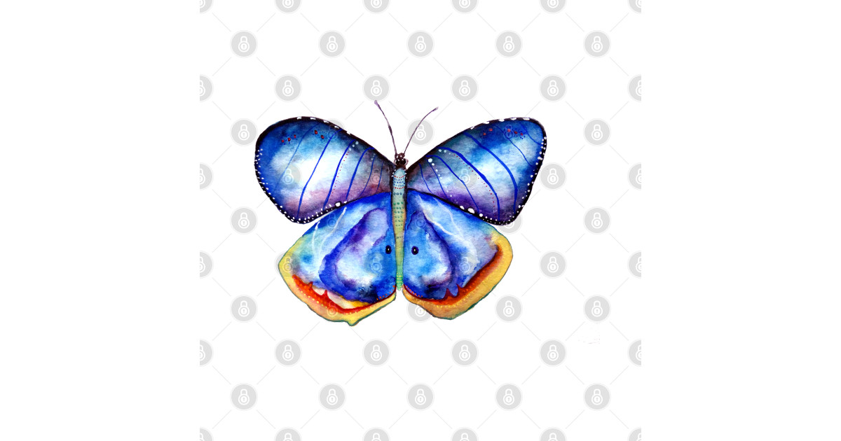 Buterfly - Blue Buterfly Art - T-Shirt | TeePublic
