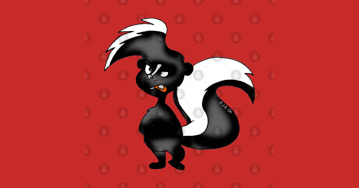 angry skunk cartoon - Skunk - T-Shirt | TeePublic