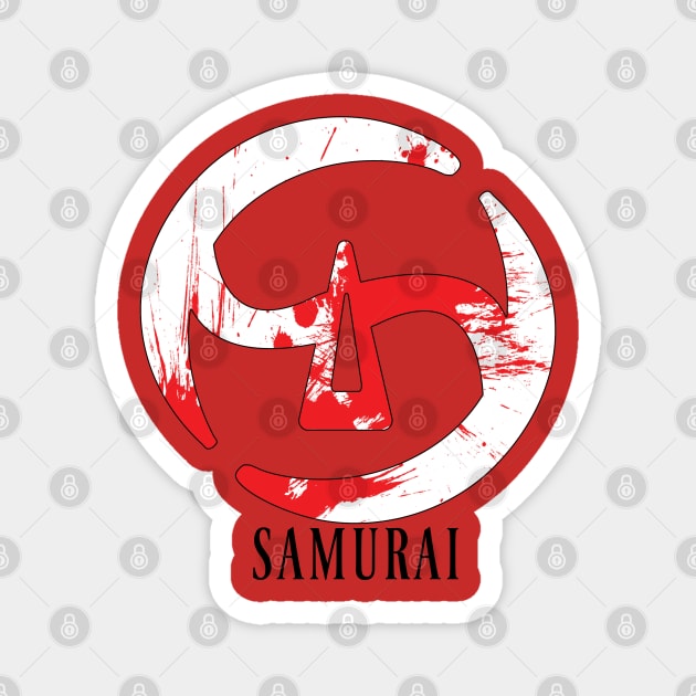 FFXIV Samurai Job Class Icon Blood Splatter - Samurai - Magnet | TeePublic