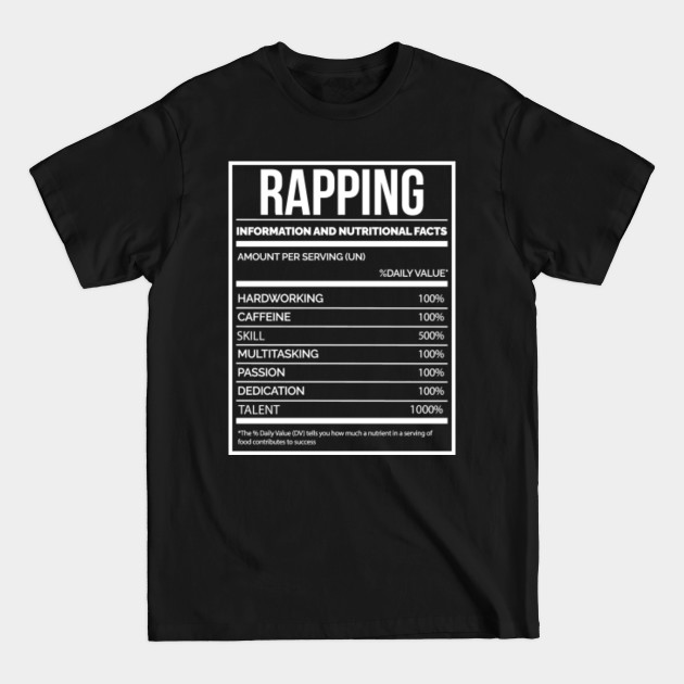 Awesome And Funny Nutrition Label Rap Rapper Rappers Rapping Saying ...