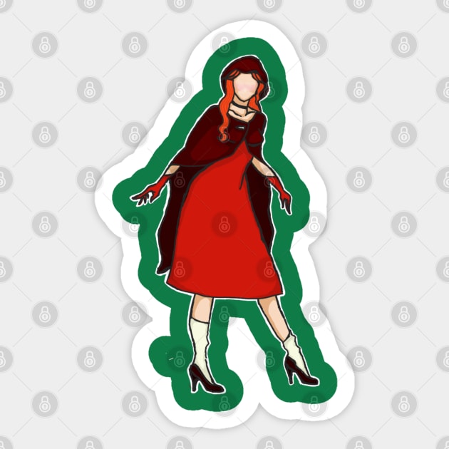 little red riding hood - Red - Sticker | TeePublic