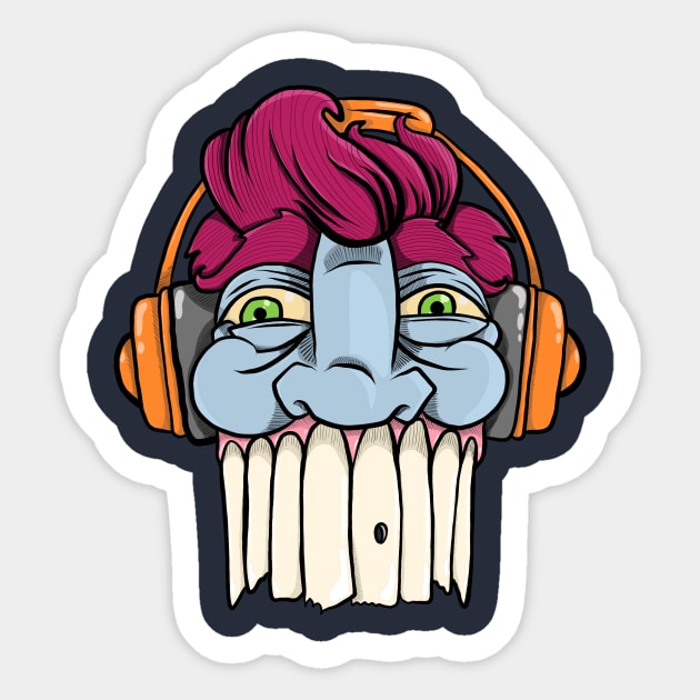 The Tooth Man - Tooth Face - Sticker | TeePublic