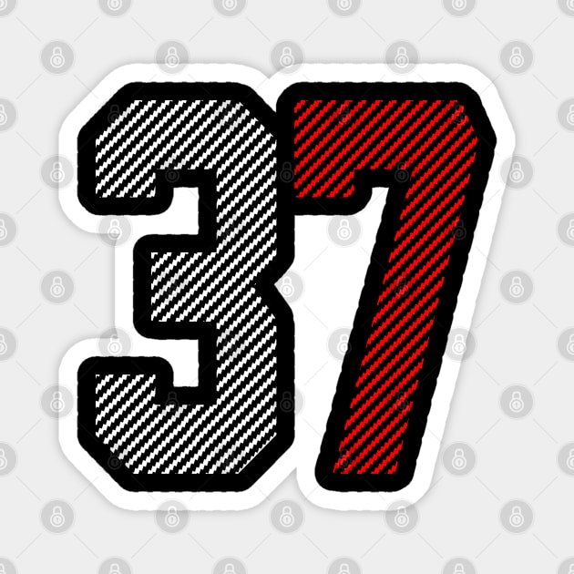 Iconic Number 37 Lucky Number -Sports Jersey Style |Thirty Seven|37th ...