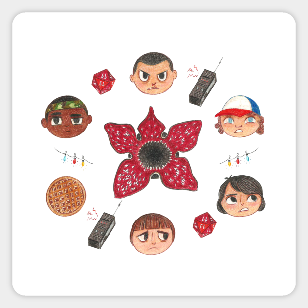 Stranger Things Circle - Stranger Things - Sticker | TeePublic