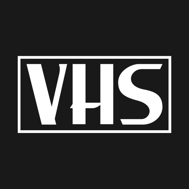 VHS Logo in White - Vhs - T-Shirt | TeePublic