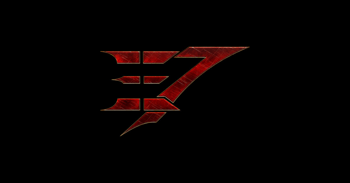 Eo7 Red Metal Logo - Metal Logo - Sticker | TeePublic