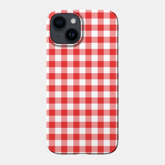 Red Gingham Pattern - Red Gingham Pattern - Phone Case | TeePublic