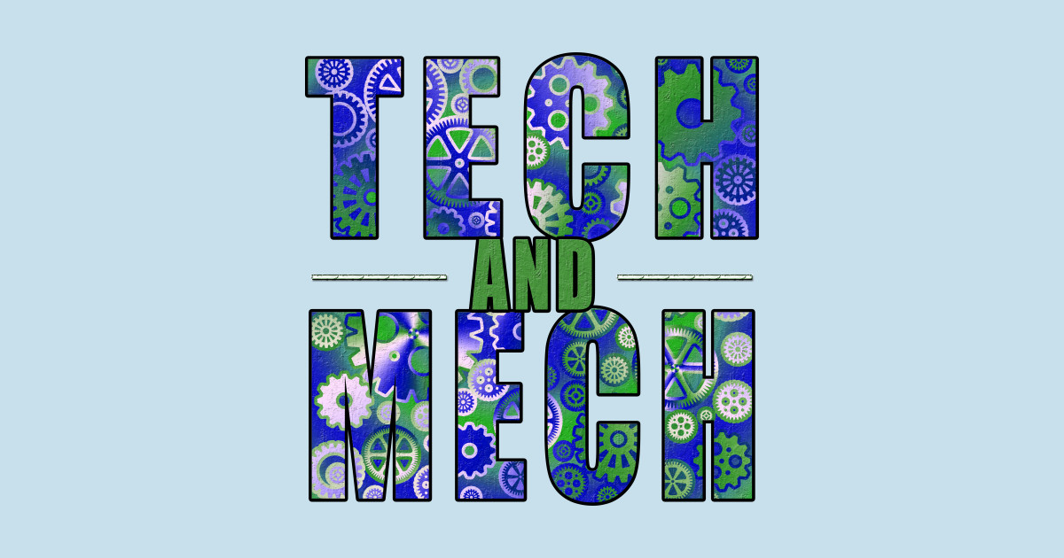 Blue Tech and Mech - Cogs - T-Shirt | TeePublic