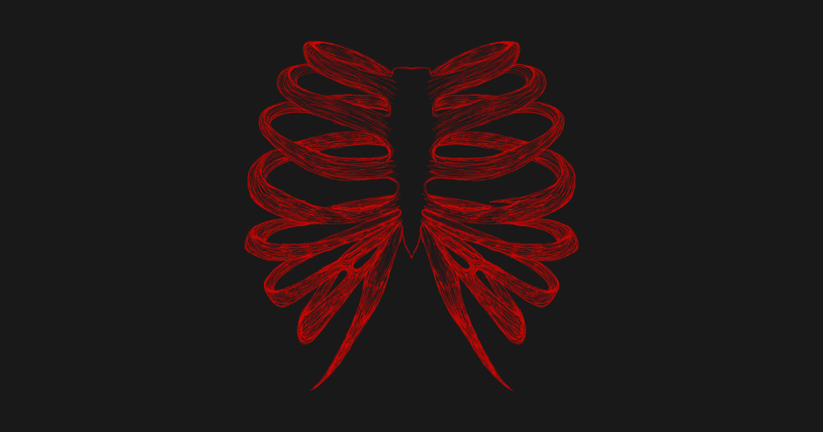 Red Rib Cage - Goth - T-Shirt | TeePublic