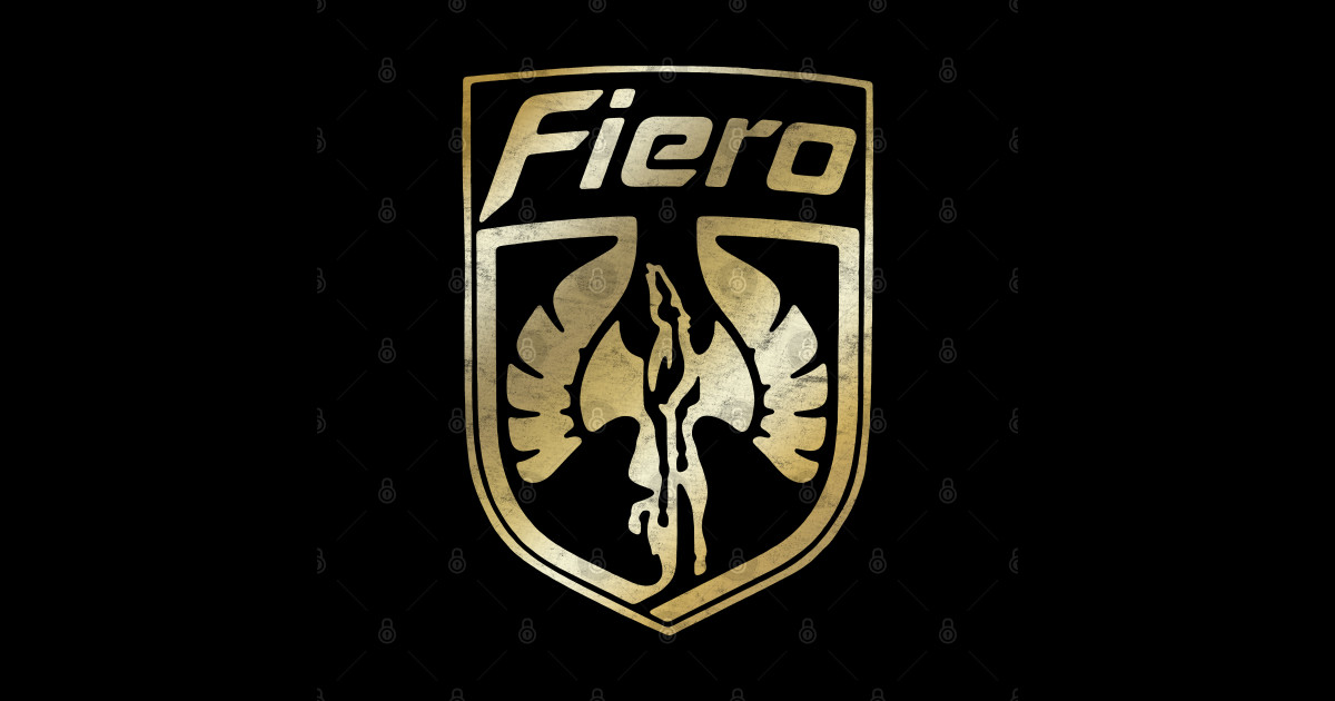 Gold Pontiac Fiero Logo - Fiero - Sticker | TeePublic