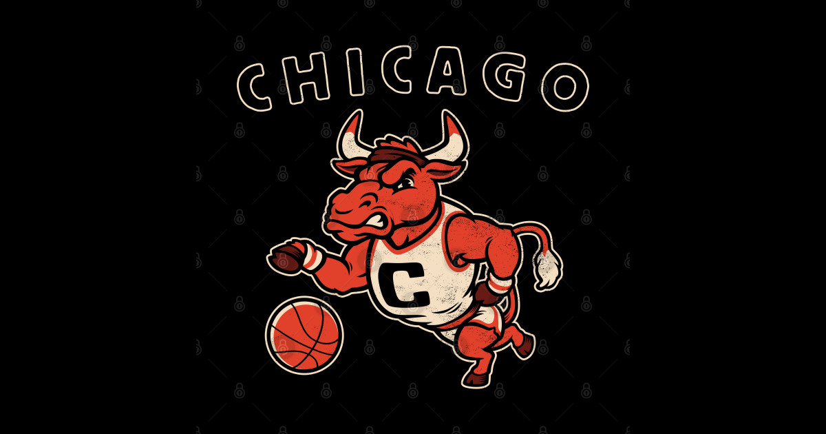Vintage Bulls Mascot - Chicago Bulls - Sticker | TeePublic
