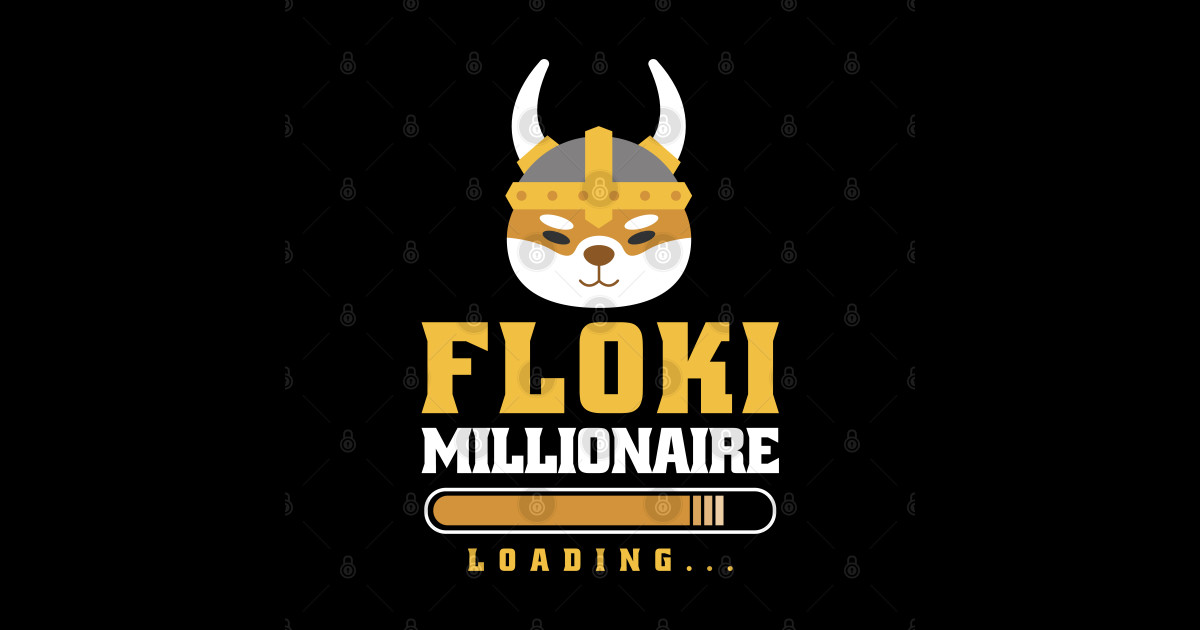 Floki Inu FLOKI Millionaire - Floki Inu - Sticker | TeePublic