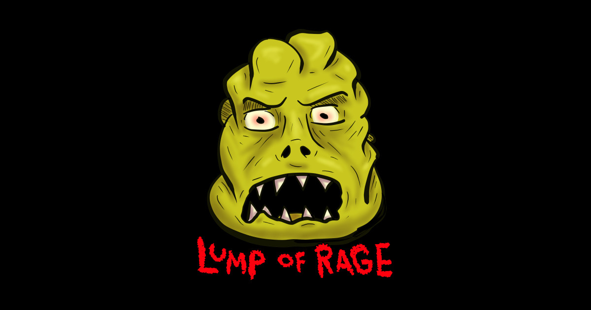Lump Of Rage - Monster - Sticker | TeePublic