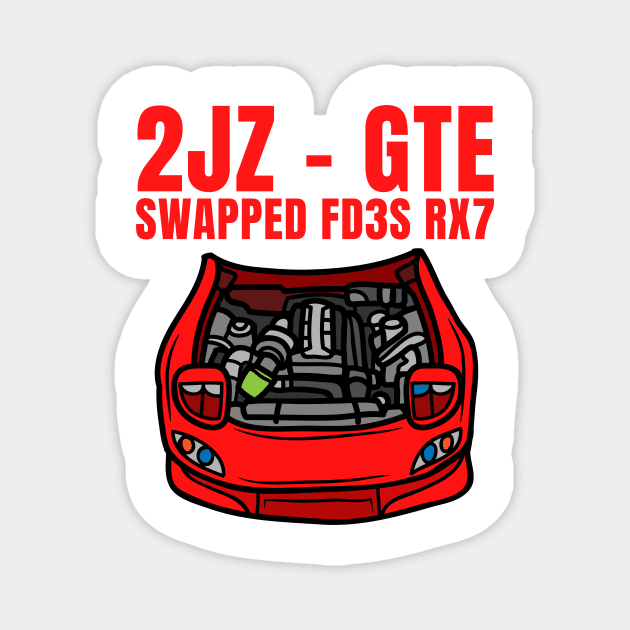 2JZ - GTE Swapped FD3S RX7 - Rx7 - Magnet | TeePublic