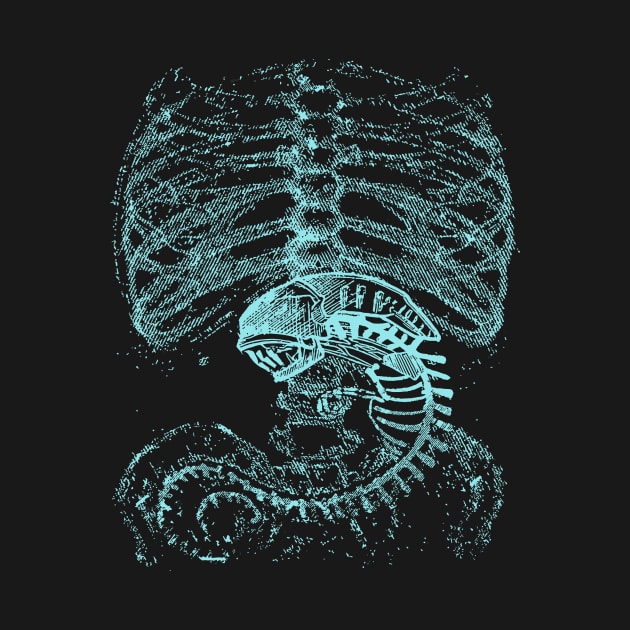 Alien Radiography, X-Ray - Alien Radiography X Ray - T-Shirt | TeePublic